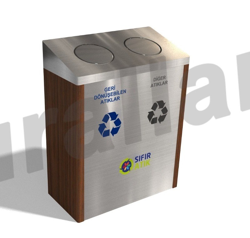 Paslanmaz Sıfır Atık Kovası - GDK-2098